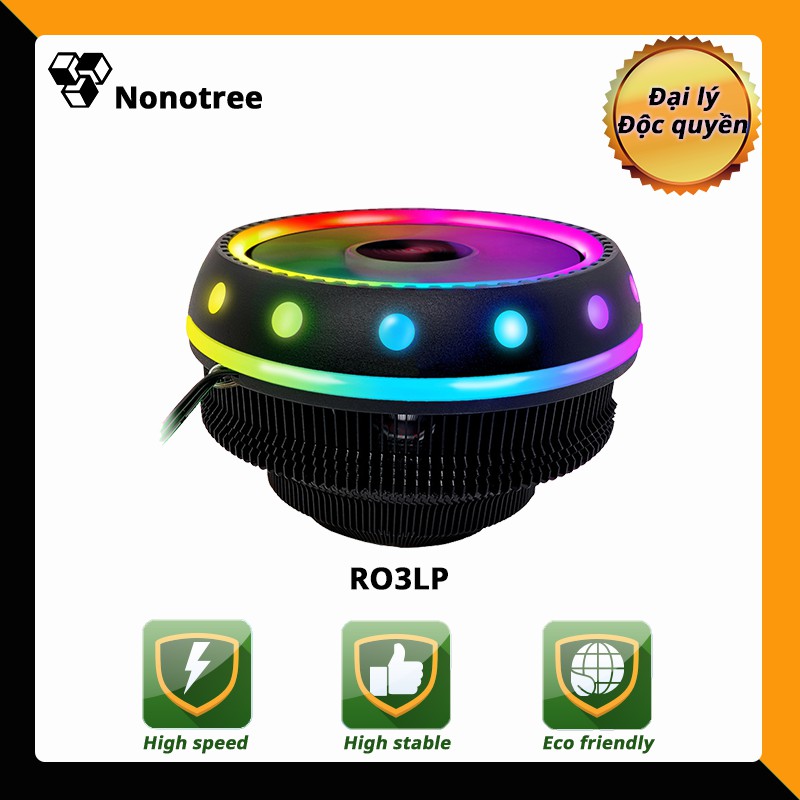 Quạt Tản Nhiệt, CPU COOLER, RO3LP, LED RGB, UFO, Intel LGA2011 1366 ...