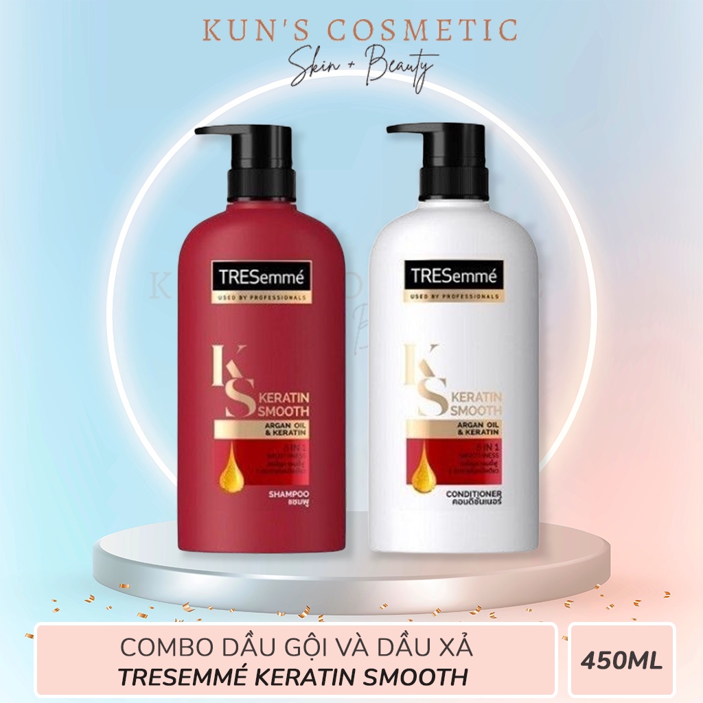 Combo dầu gội và dầu xả TRESemmé Keratin Smooth 450ml-Thái Lan | Shopee Việt Nam