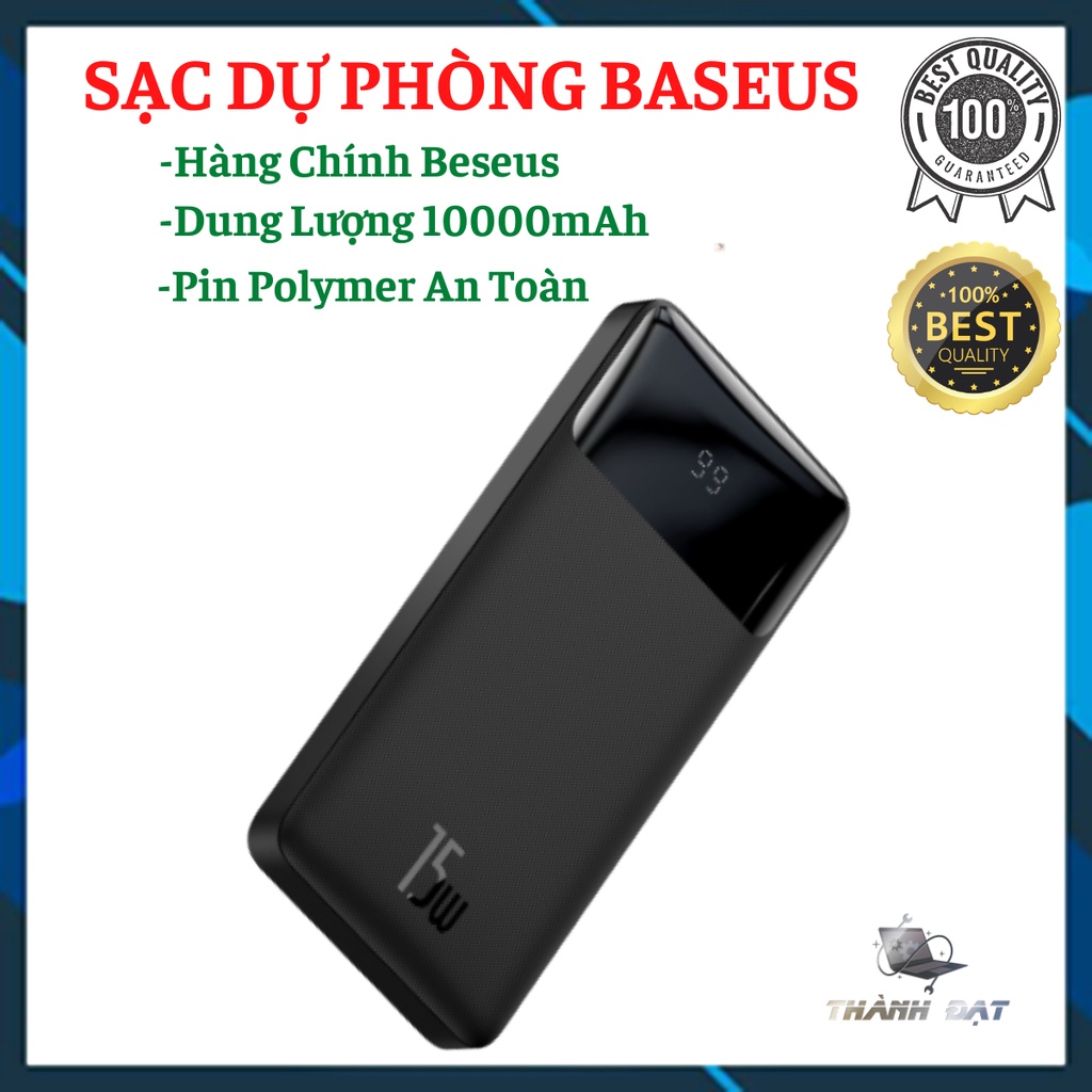 Sạc dự phòng Baseus/ REDMI sạc nhanh PD 15W 10000mAh hàng chất lượng HỖ ...