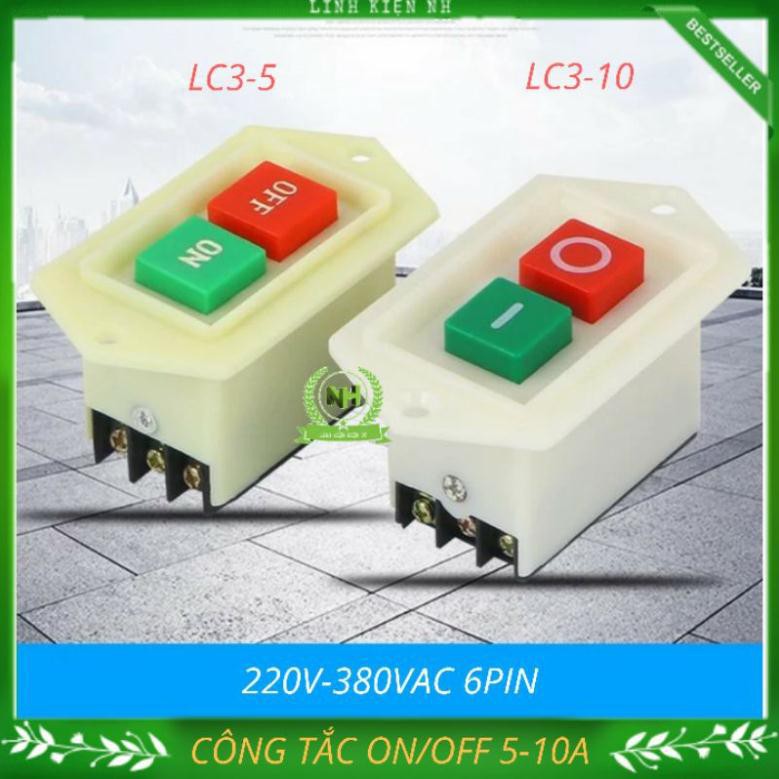 (LKNH) Công Tắc ON/OFF 5-10A 220V-380V Cho máy Khoan, Mài, Xay Thịt ...