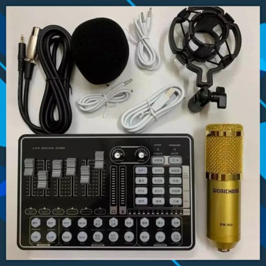 [ HÀNG CHÍNH HÃNG ] BỘ COMBO míc hát karaoke livestream online micro BM ...