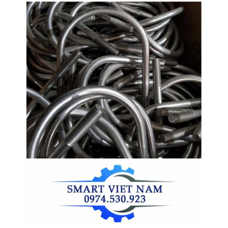 Ubolt inox 304 M10 (combo ubolt+ ecu+ long đen) | Shopee Việt Nam