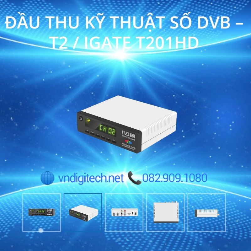 Đầu thu DVB T2 VNPT iGate T201HD . Đầu TV kỹ thuật số mặt đất Chính hãng VNPT | Shopee Việt Nam
