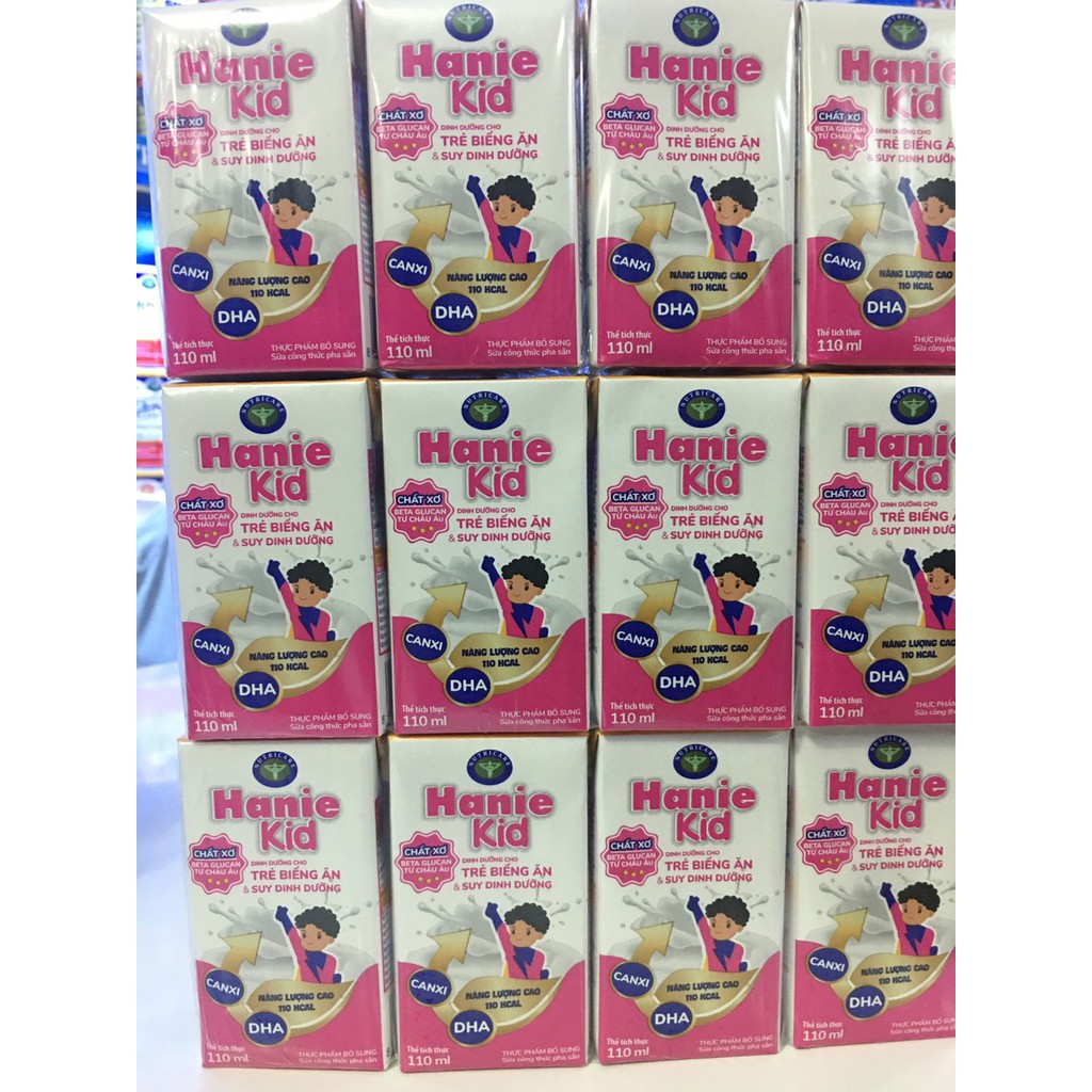 Thùng sữa bột pha sẵn Hanie kid 110ml | Shopee Việt Nam