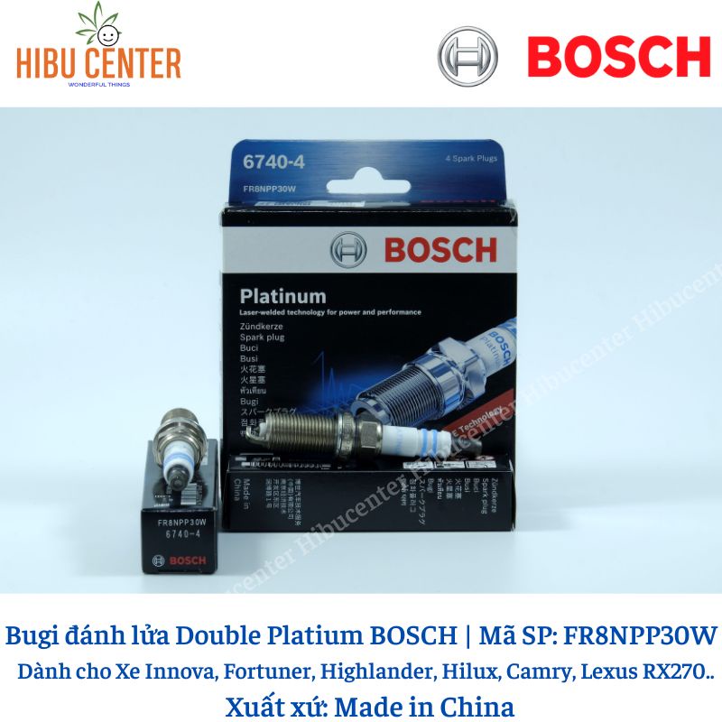 Bộ 4 Con Bugi Chân Dài Double Platium BOSCH Fr8Npp30W Cho Xe Innova ...