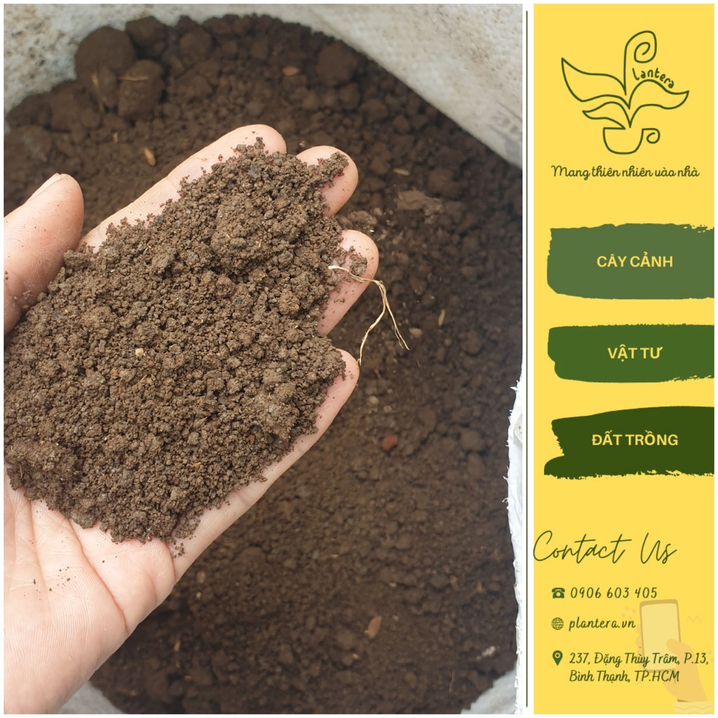 Đất trồng cây, Đất Đen Thịt Nguyên Chất túi 5kg trồng cây, rau, sen ...