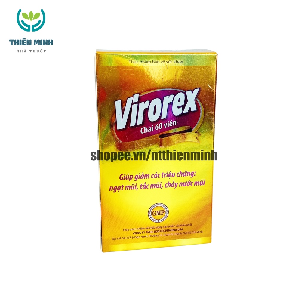 Viên uống VIOREX giảm các triệu chứng nghẹt mũi, tắc mũi, chảy nước mũi ...