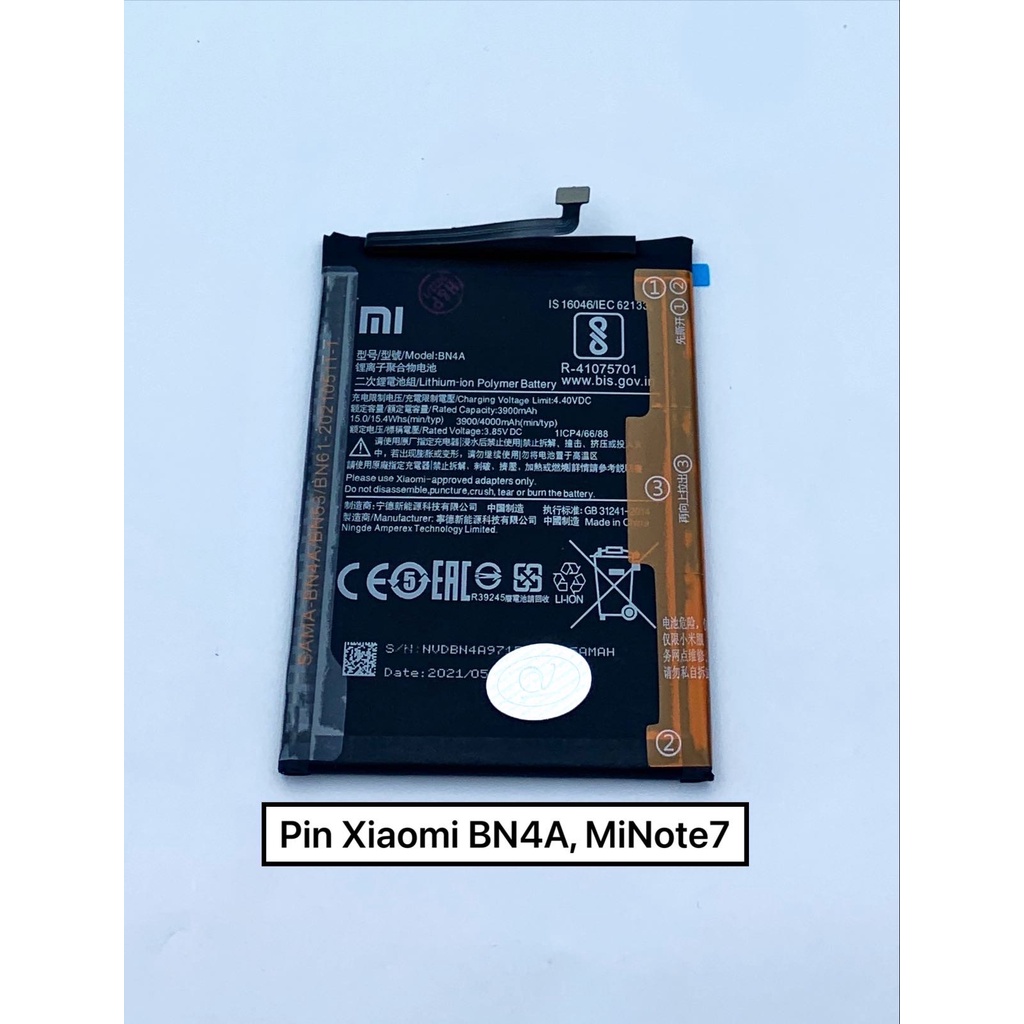 Pin Xiaomi BN4A, RedmiNote7, RedmiNote7Pro | Shopee Việt Nam
