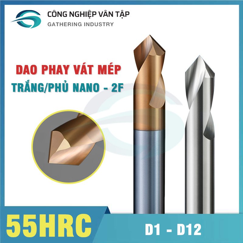 [D1-D8] Dao phay vát mép 90 độ độ cứng 55HRC gia công nhôm, thép | Shopee Việt Nam