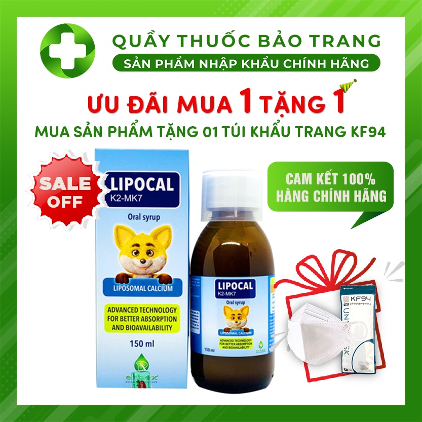 Lipocal K2 Mk7 - Chai 150ml - Hỗ Trợ Phát Triển Xương | Shopee Việt Nam