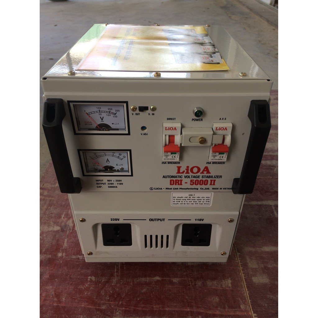 Ổn áp LiOA 5KVA dải 90V~250V thế hệ mới dây đồng 100% model DRI-5000II Hàng Chính Hãng | Shopee ...