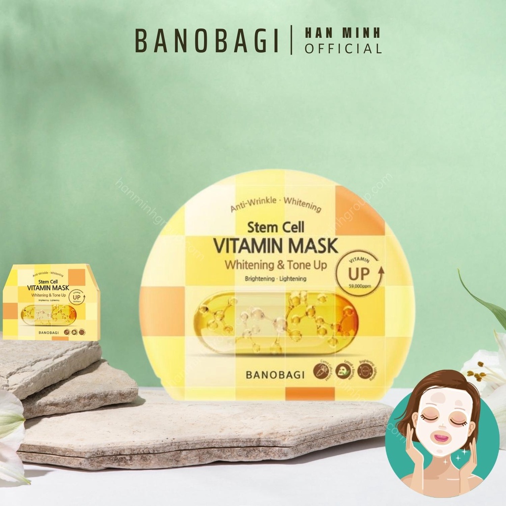 Mặt nạ Banobagi Stem Cell Vitamin Mask Whitening & Tone Up | Shopee ...