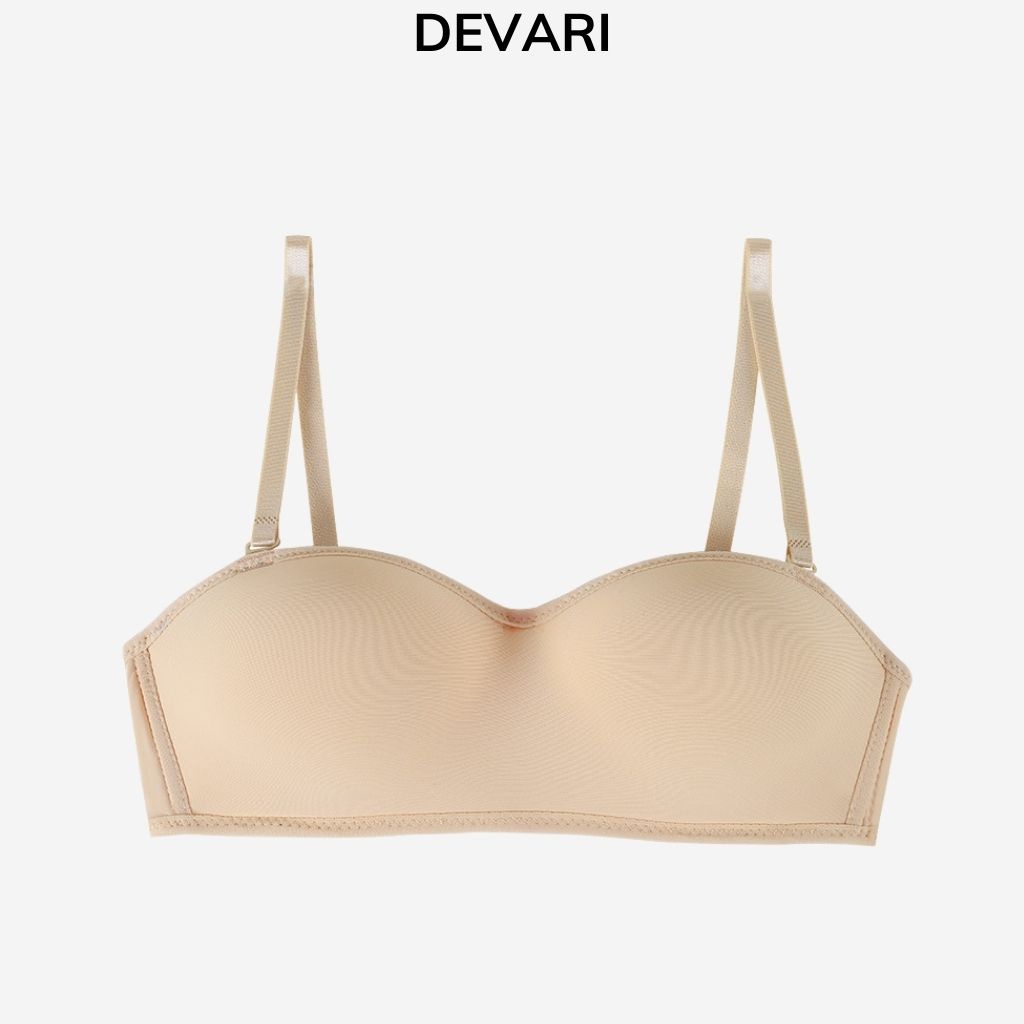 Áo ngực nữ không gọng không dây cúp ngực dây vai có thể tháo rời DEVARI ...