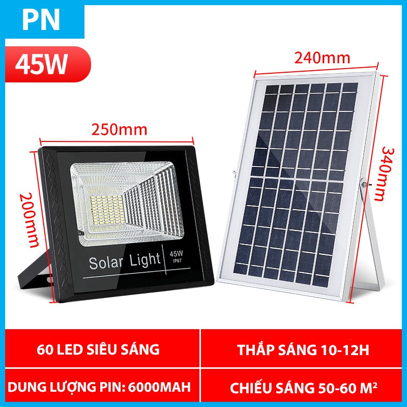 Đèn Năng Lượng Mặt Trời 45W, Solar Light 45W - Đèn LED chiếu sáng đường ...
