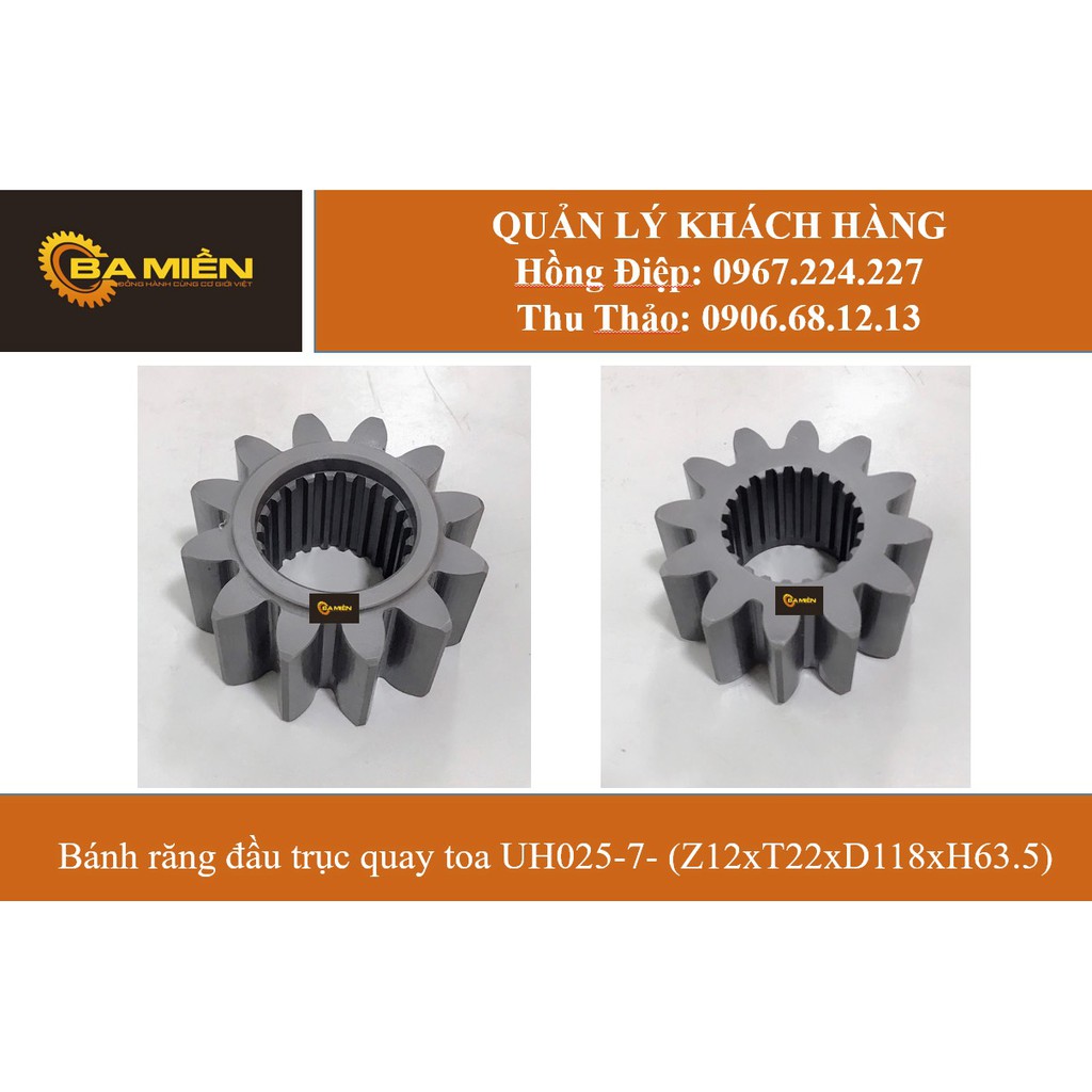 Bánh răng đầu trục quay toa UH025-7 (Z12xT22xD118xH63.5) | Shopee Việt Nam