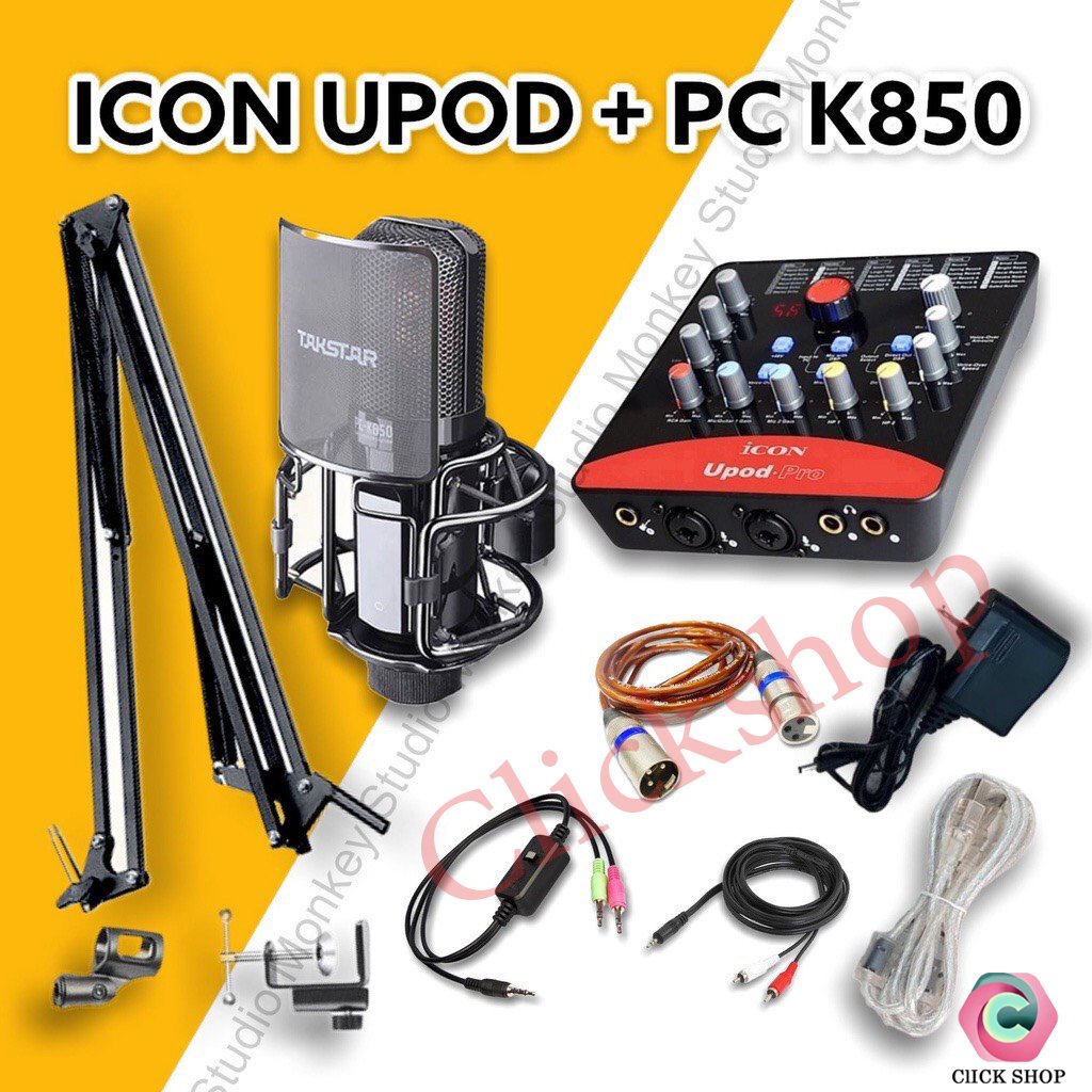 Chọn Bộ Combo Mic Thu Âm Hát Livestream Soundcard ICON UPOD PRO & Mic ...