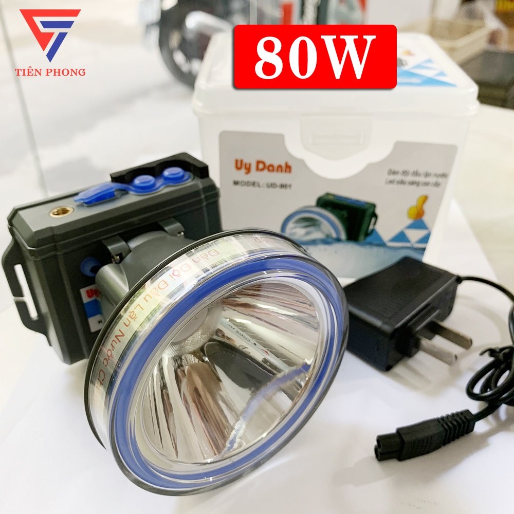 Đèn pin đội đầu lặn nước led siêu sáng 80w UD-901 - chống nước IP67 - 3 ...