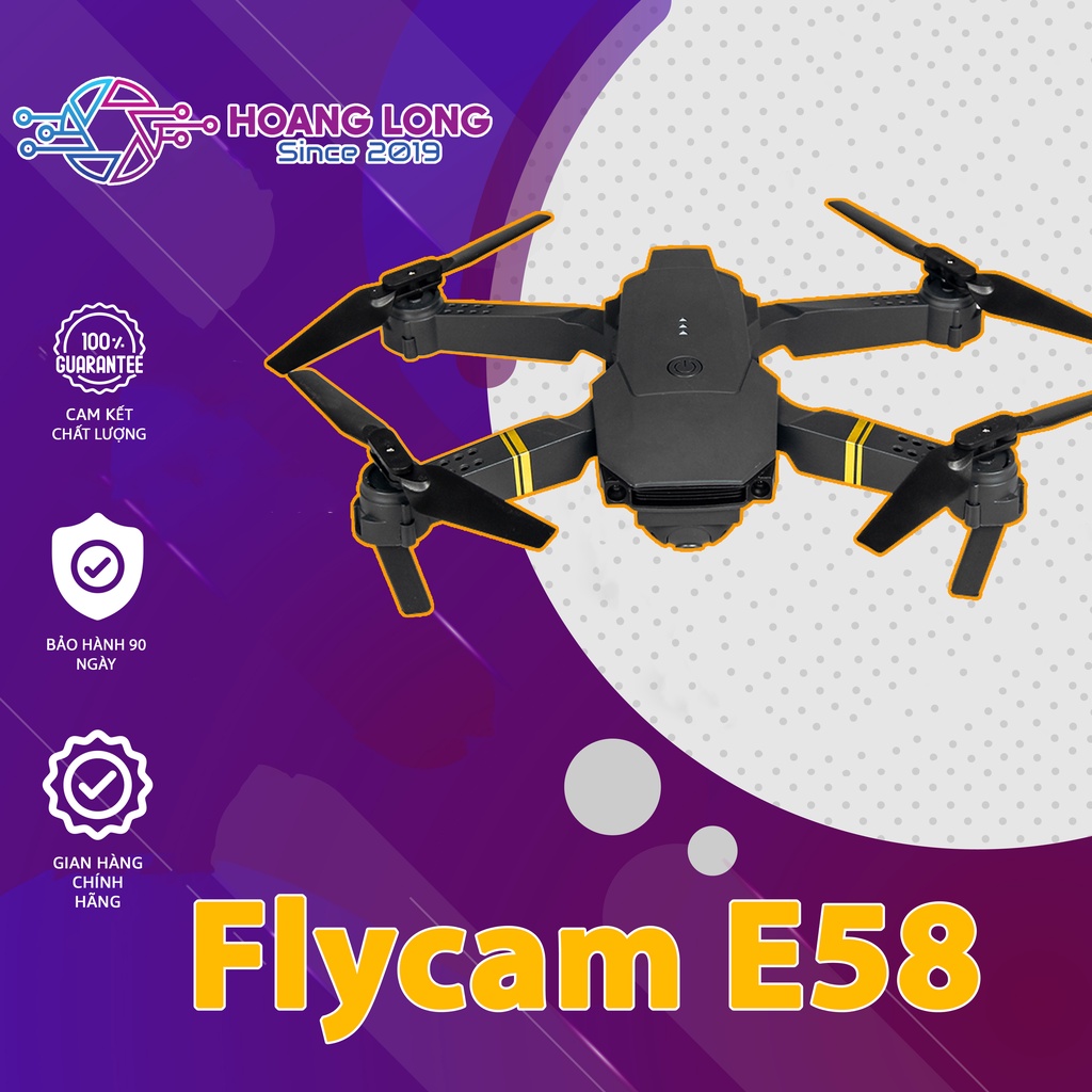 Flycam E58 Thế Hệ 2020, Camera WIFI FPV 4K HD, Tích Hợp Giữ Độ Cao, Chế Độ Không Đầu RC RTF ...