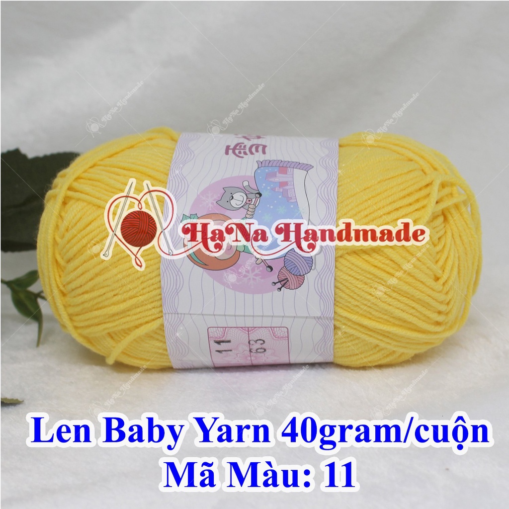 Len baby / Baby Yarn 40g/ cuộn ( Màu 1-50 ) | Shopee Việt Nam