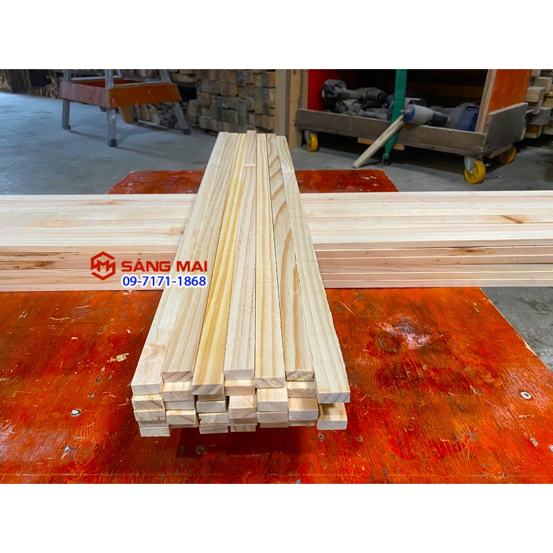 [MS118] Thanh gỗ thông 1,2cm x 2cm x dài 50cm + láng mịn 4 mặt | Shopee ...