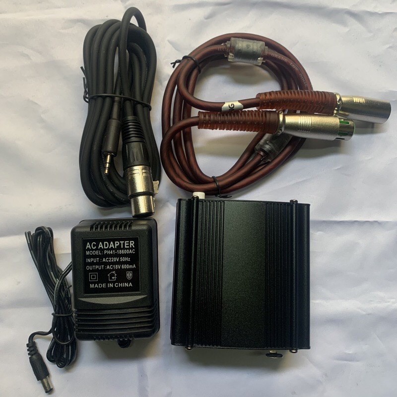 Combo Nguồn Phantom 48V Và Dây Dành Cho mic thu âm Livestream như hãng ...