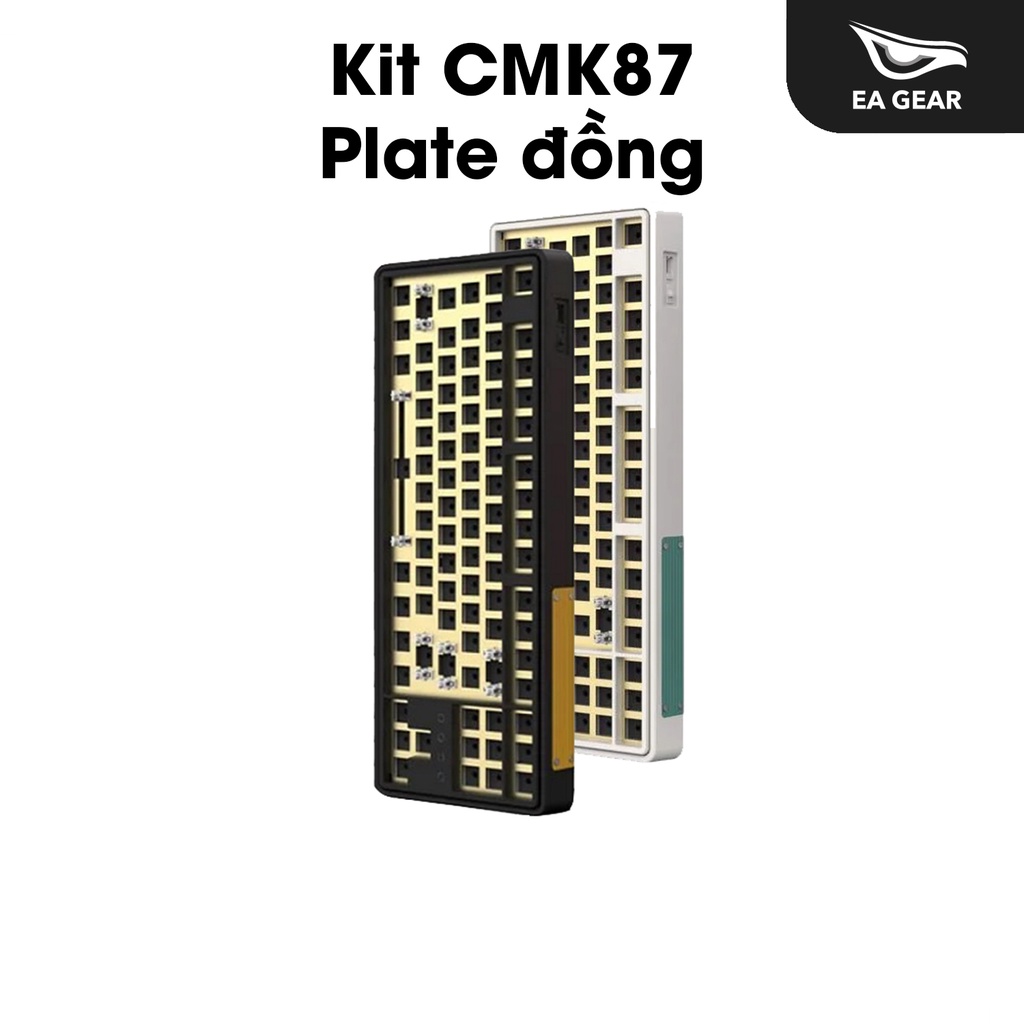 Kit bàn phím cơ FL-Esports CMK87 White/ Black(Plate đồng, hotswap, type ...