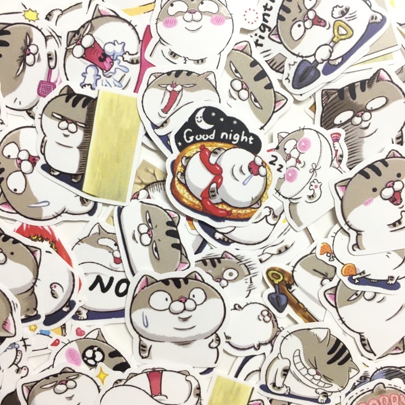 Sticker mèo béo zalo dán trang trí planner, scrapbook,... size nhỏ 3 ...