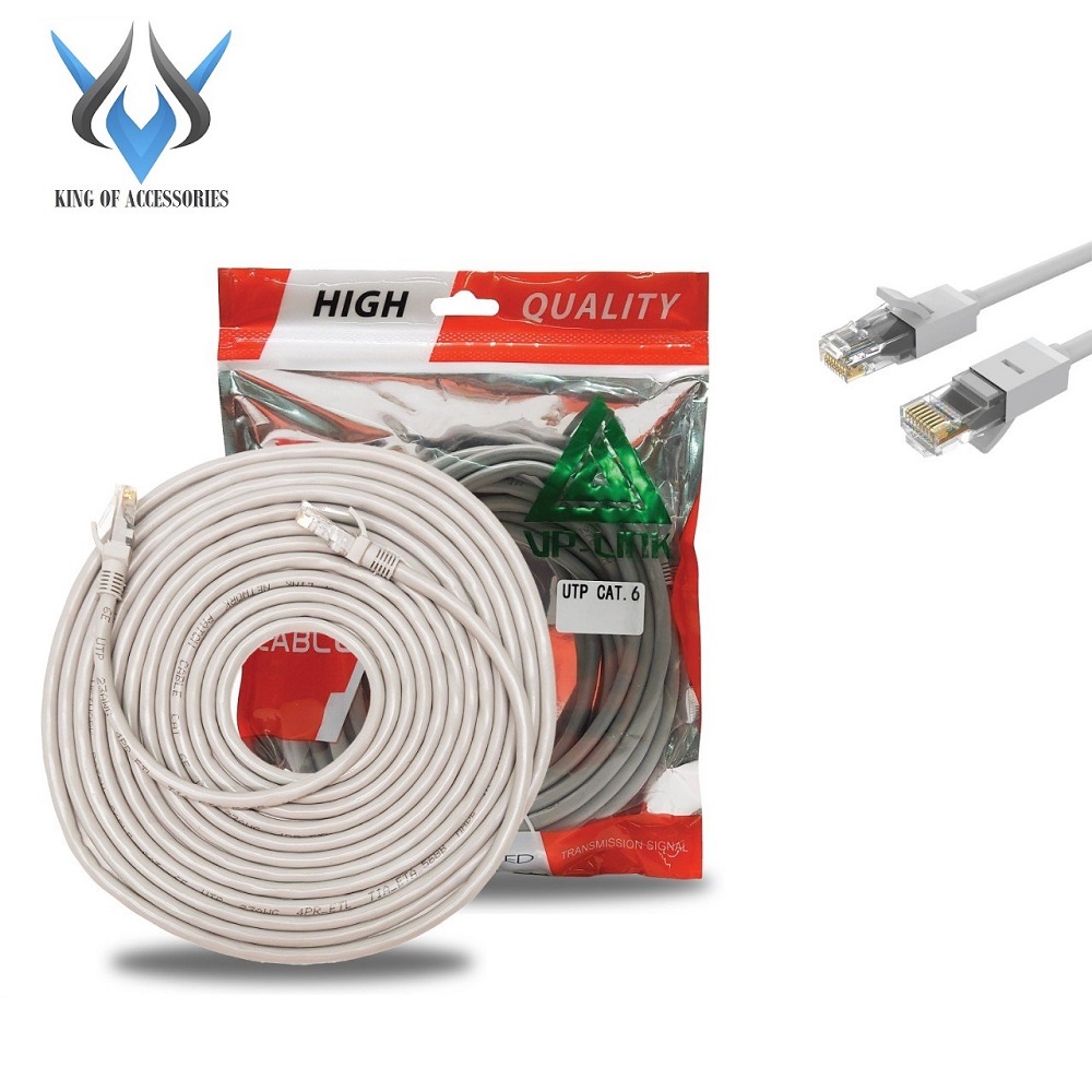 Cáp mạng LAN UTP Cat 6 VP-LINK dài 1.5M 3M 5M 10M 15M 20M 25M 30M 40M 50M (dây trắng hoặc xanh ...