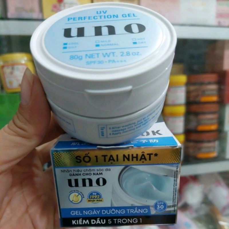 KEM NGÀY DƯỠNG TRẮNG DA KIỀM DẦU CHO NAM UNO 80G, DẠNG GEL DỄ THẨM THẤU, HÀNG CHÍNH HÃNG ...