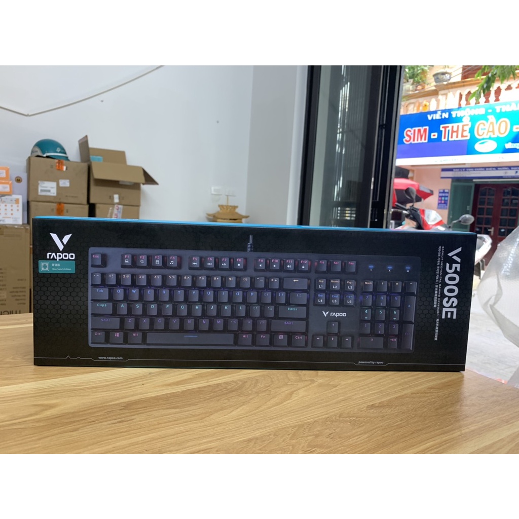 [Hỏa tốc - HN]Bàn phím cơ Rapoo V500SE Rainbow Blue Switch | Shopee Việt Nam