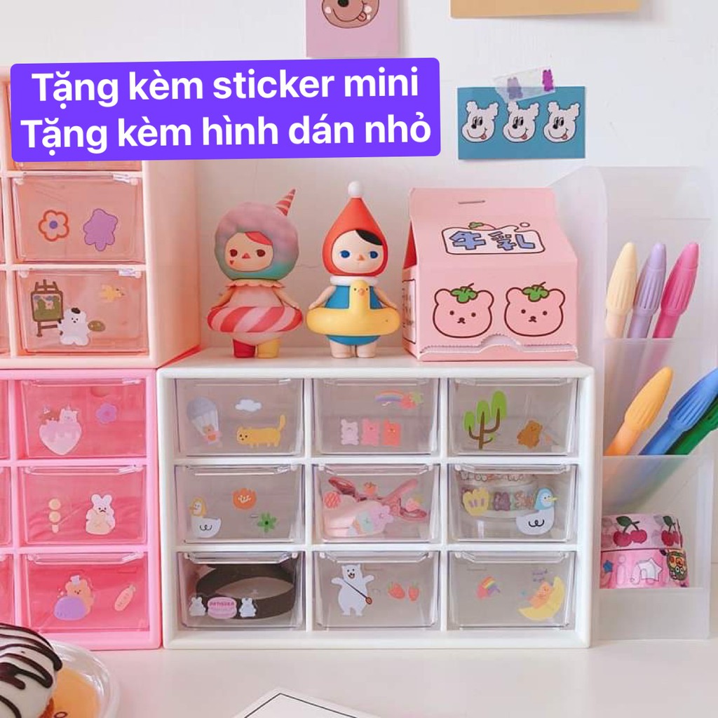 Kệ mini 9 ngăn | Tủ nhựa 9 ngăn để bàn | Shopee Việt Nam