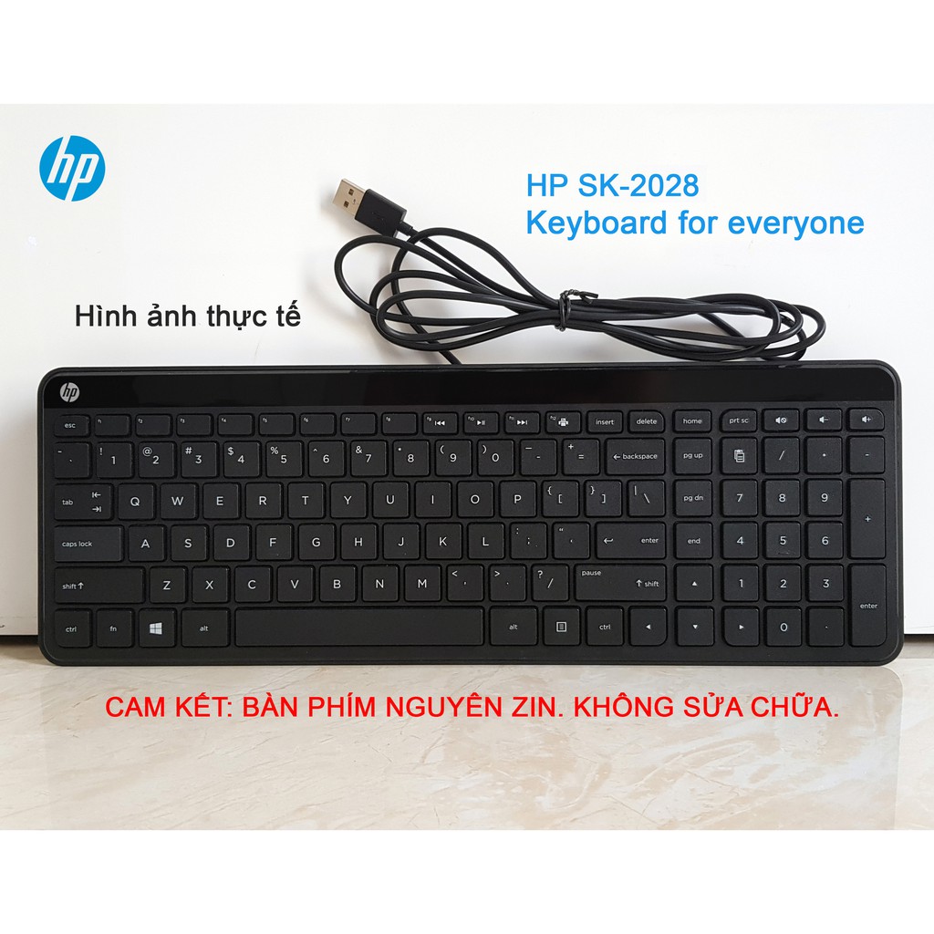 Bàn Phím Văn Phòng HP Multi Media Black Slim Wired USB SK-2028 (Đen ...