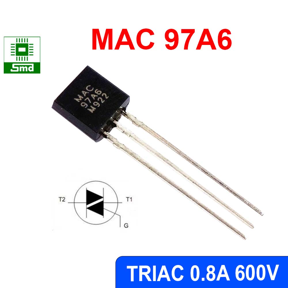 Linh Kiện TRIAC 97A6 MAC97A6G TO92 600V 0.8A bóng bán dẫn linh kiện ...