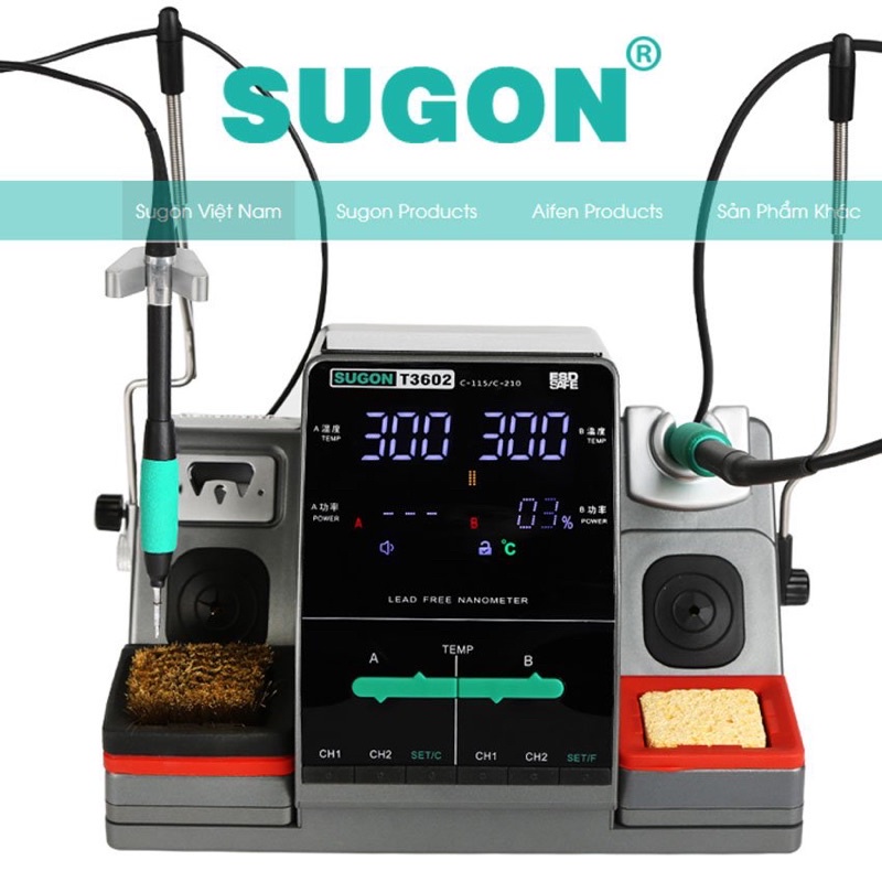 Máy hàn sugon T3602 mũi JBC Nano C115 - C210 | Shopee Việt Nam