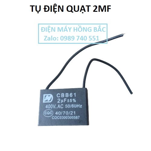 10 tụ điện quạt 2mf 400VAC -dùng cho quạt và thiết bị điện khác ...
