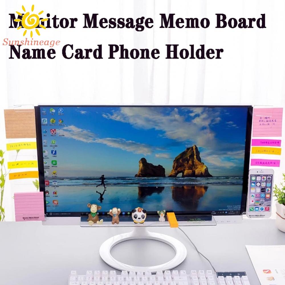 Multifunction Computer Monitor Memo Board - Transparent Computer Side ...