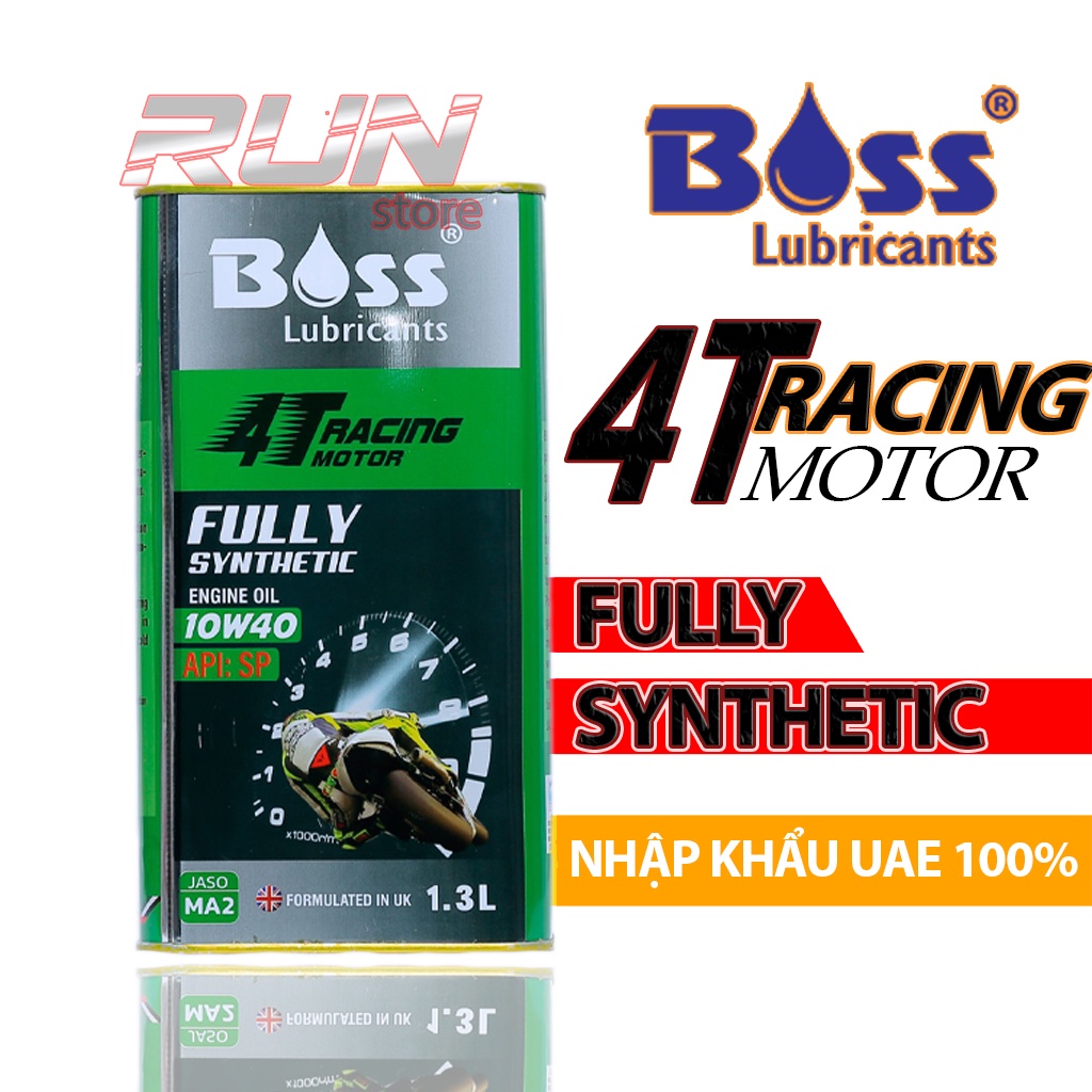 NHỚT TỔNG HỢP NHẬP KHẨU CAO CẤP BOSS RACING MOTOR 4T 10W40 MA2 - 1L3 ...
