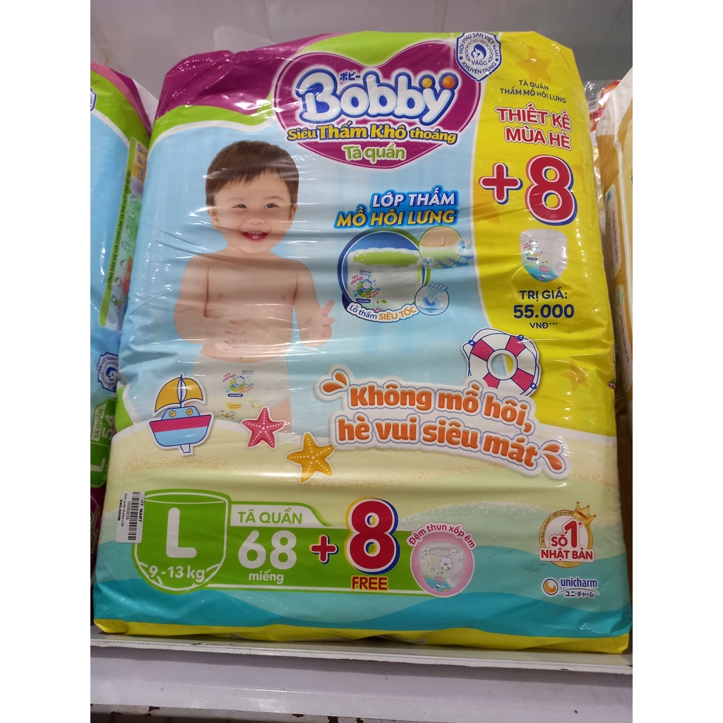 Bỉm Bobby, Tã Quần Bobby Đủ Size S20/ S24/ M18/ M22/ M42/ M62/ L16/ L38 ...