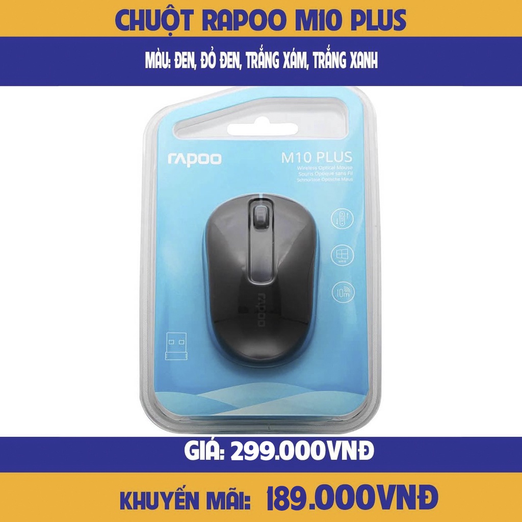 Chuột không dây Rapoo M10 Plus-hàng chính hãng | Shopee Việt Nam