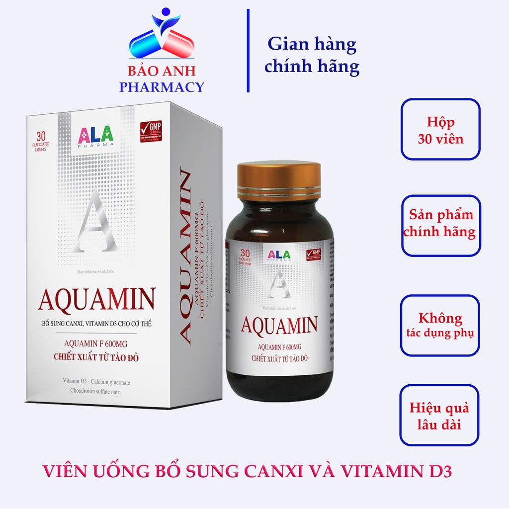Canxi tảo Aquamin thêm vitamin D3, Vitamin K2 hỗ trợ xương răng chắc khỏe, phát triển chiều cao ...