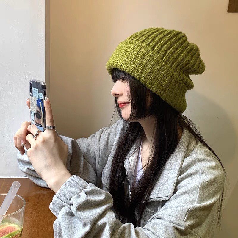 Mũ len nam nữ TUMIE nón len trơn oversize unisex phong cách ullzang ...