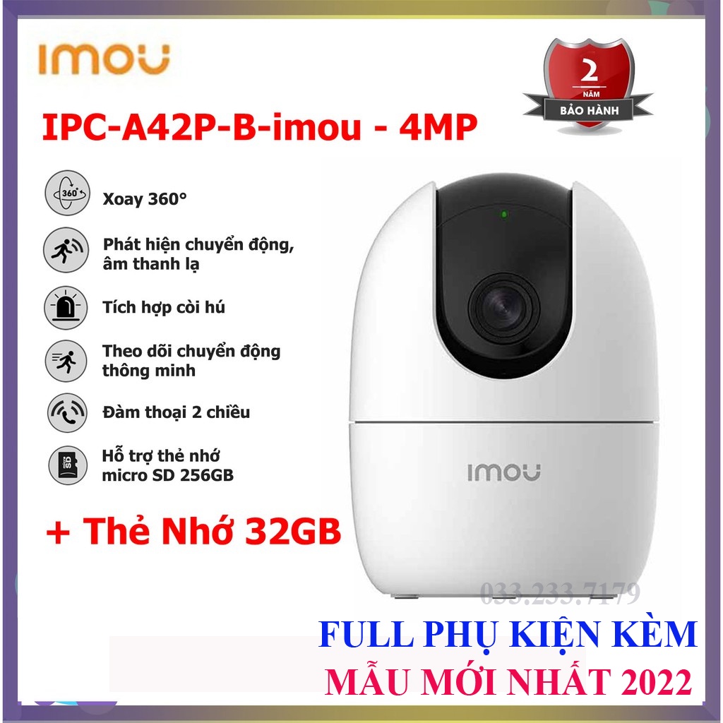 CAMERA IP WIFI IMOU IPC-A42P-D - 4.0MP , CẢNH BÁO , HỒNG NGOẠI 10M ...