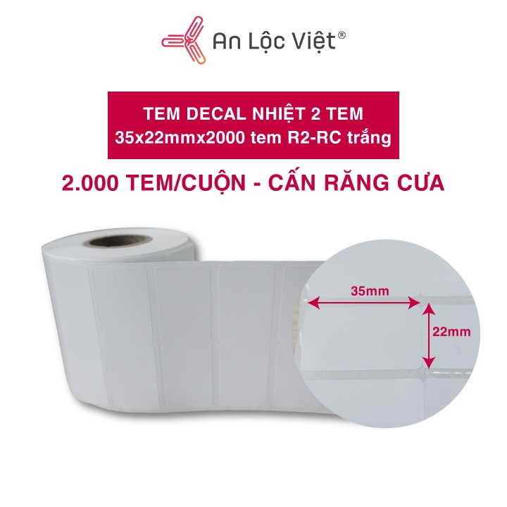 [RẺ VÔ ĐỊCH] Cuộn decal nhiệt in tem trà sữa 2 tem 35x22mm (2000 tem ...