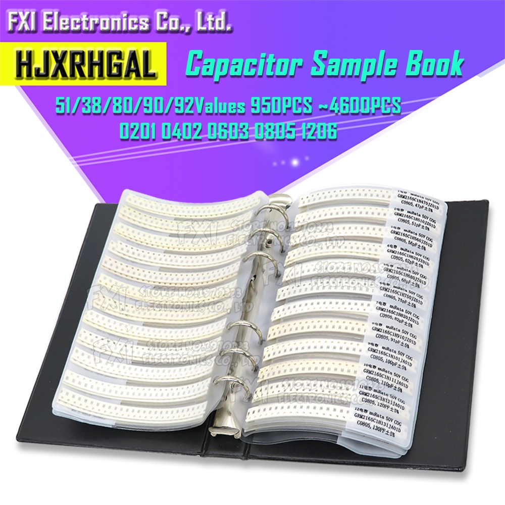 Tụ Điện Chip 0201 0402 0603 0805 1206 SMD 38~92Value 950PCS ~ 4600PCS ...