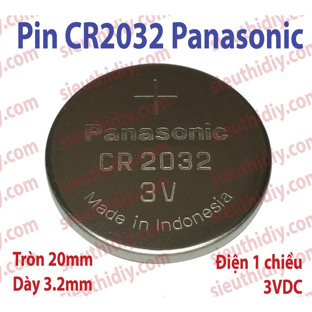 Pin CR2032 3VDC Panasonic dùng cho điều khiển, máy vi tính | Shopee ...