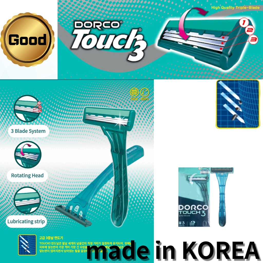 Dao cạo 3 lưỡi KOREA DORCO Touch3 cao cấp | Shopee Việt Nam