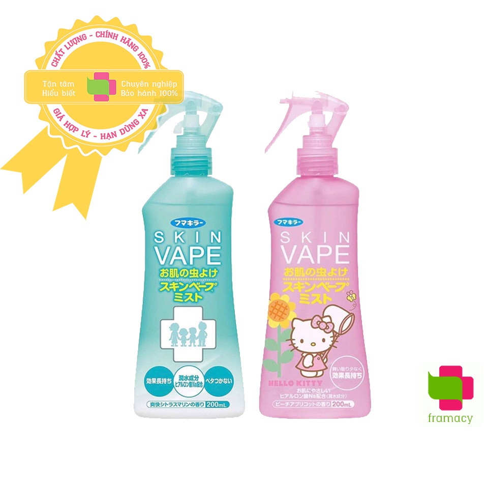 Xịt chống muỗi và côn trùng Hello Kitty Skin Vape, Nhật Bản (200ml) cho ...