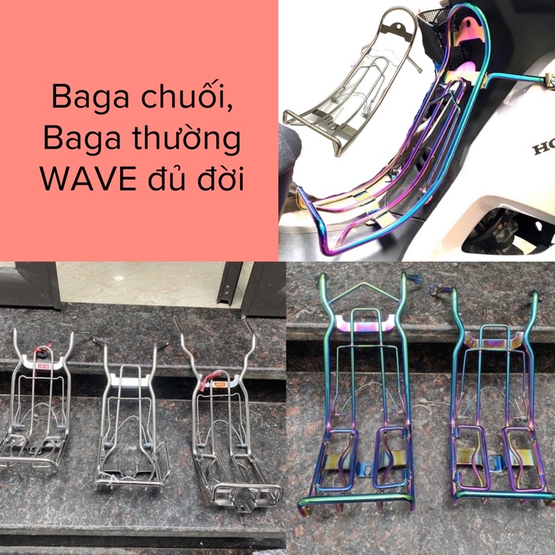 Gác baga xe wave 110, wave 50cc, wave rsx fi, wave nhỏ,100, s110, thái ...