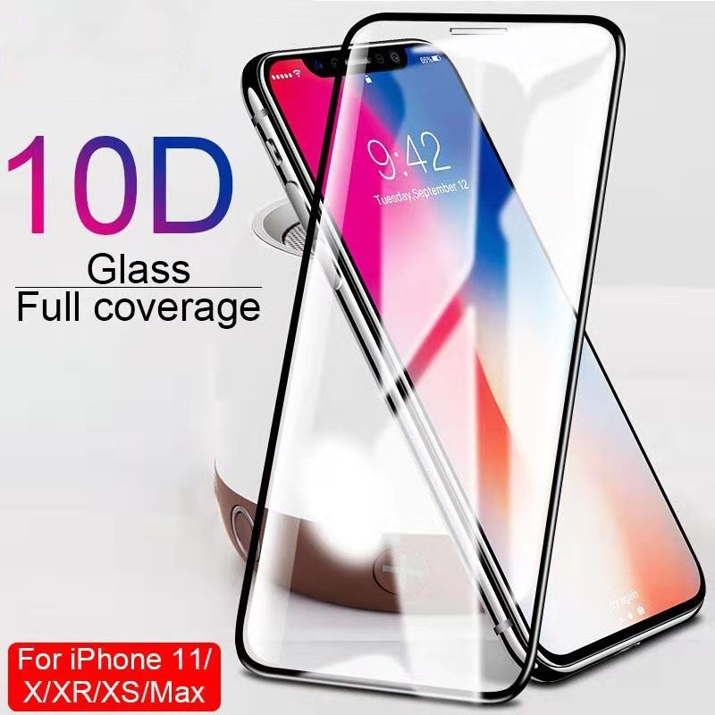 Kính Cường Lực 10d Bảo Vệ Toàn Màn Hình Chống Sốc HD 10d Cho iPhone 14 13 12 11 7 8 plus x xr ...