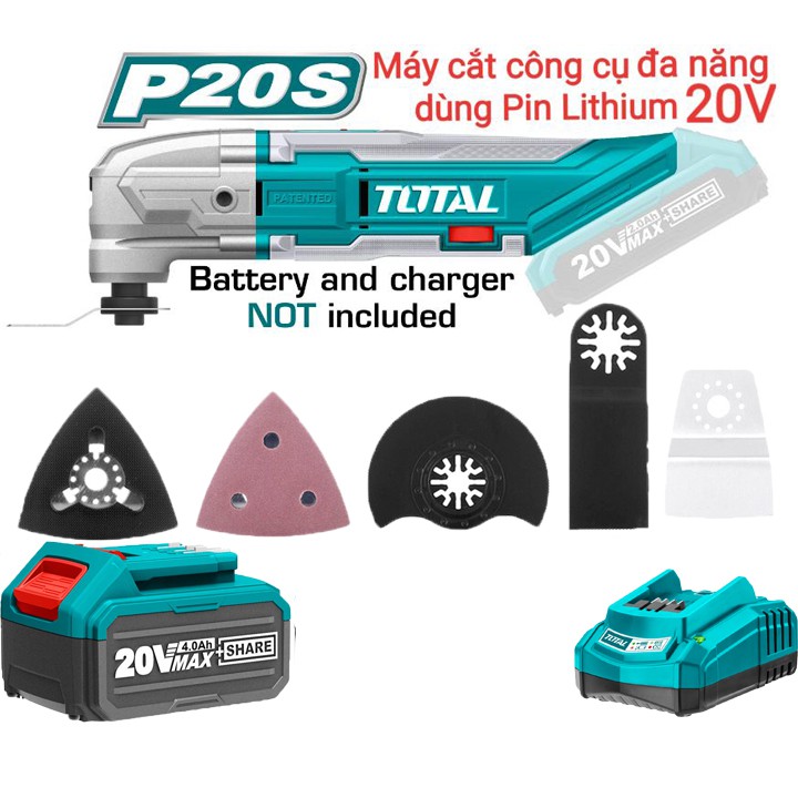 MÁY CẮT RUNG ĐA NĂNG DÙNG PIN TOTAL 20V TMLI2001/TMLI2022 | Shopee Việt Nam